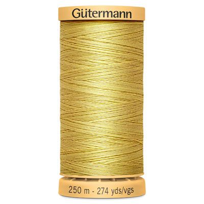 Gutermann Natural Cotton 50 Weight Thread 250m Yellow 758 UK