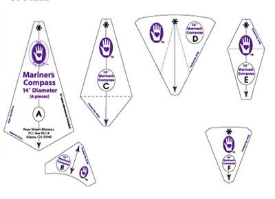 Mariner's Compass 14 in Template Marti Michell