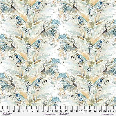 Natural Affinity fabric: I Must Have Flowers Apricot