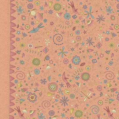 Garden Whimsy fabric Garden Whimsy Warm Blush