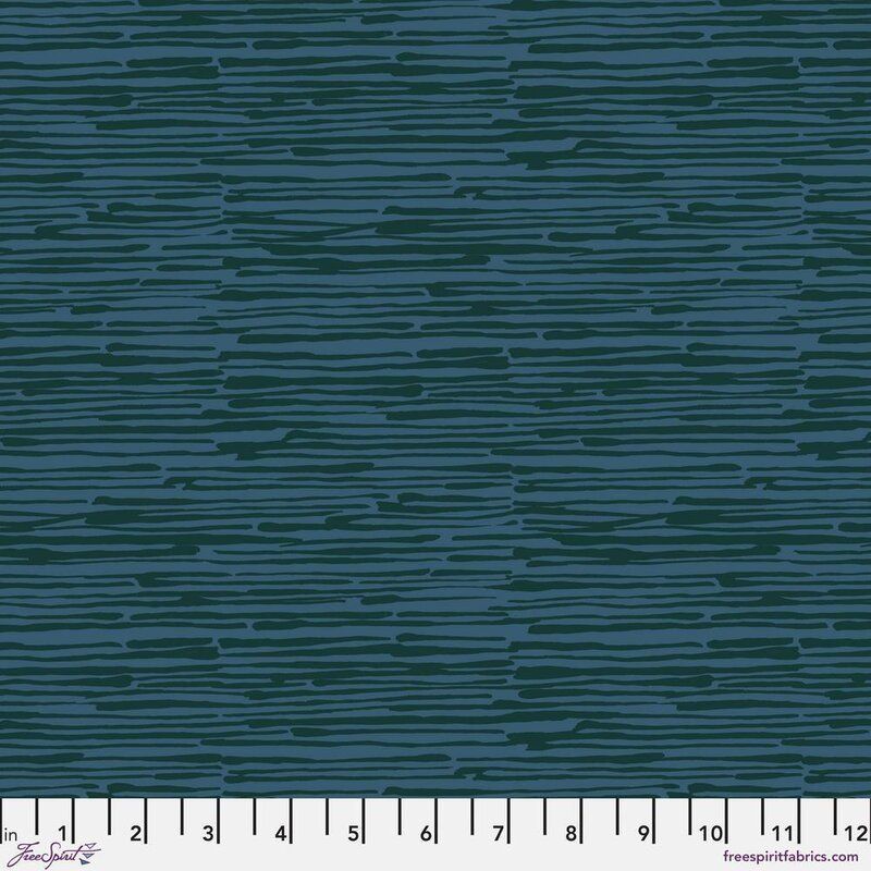 Golden Harvest fabric, Falling Stems, Teal