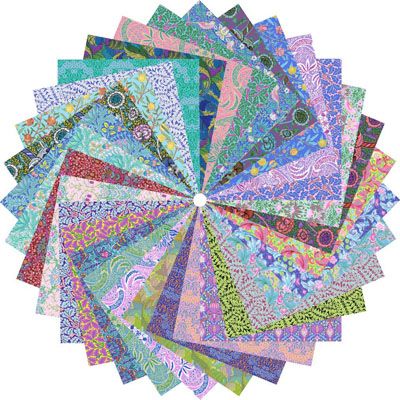 Kaffe Fassett x Morris & Co 5" Charm Pack, UK. Free Spirit
