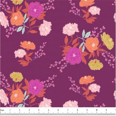 Wandering Fabric Stephanie Organes Blossom Mulberry Makower UK